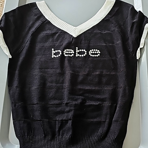 bebe | Tops | New Bebe Rhinestone Logo Top | Poshmark